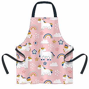 Kids Art Smocks,Apron For Toddler With Pockets, Kids Cotton Apron Toddler,Kids Artists Aprons,For Little Cooks and Messy Artists,Painting Kindergarten Art Craft Cooking.