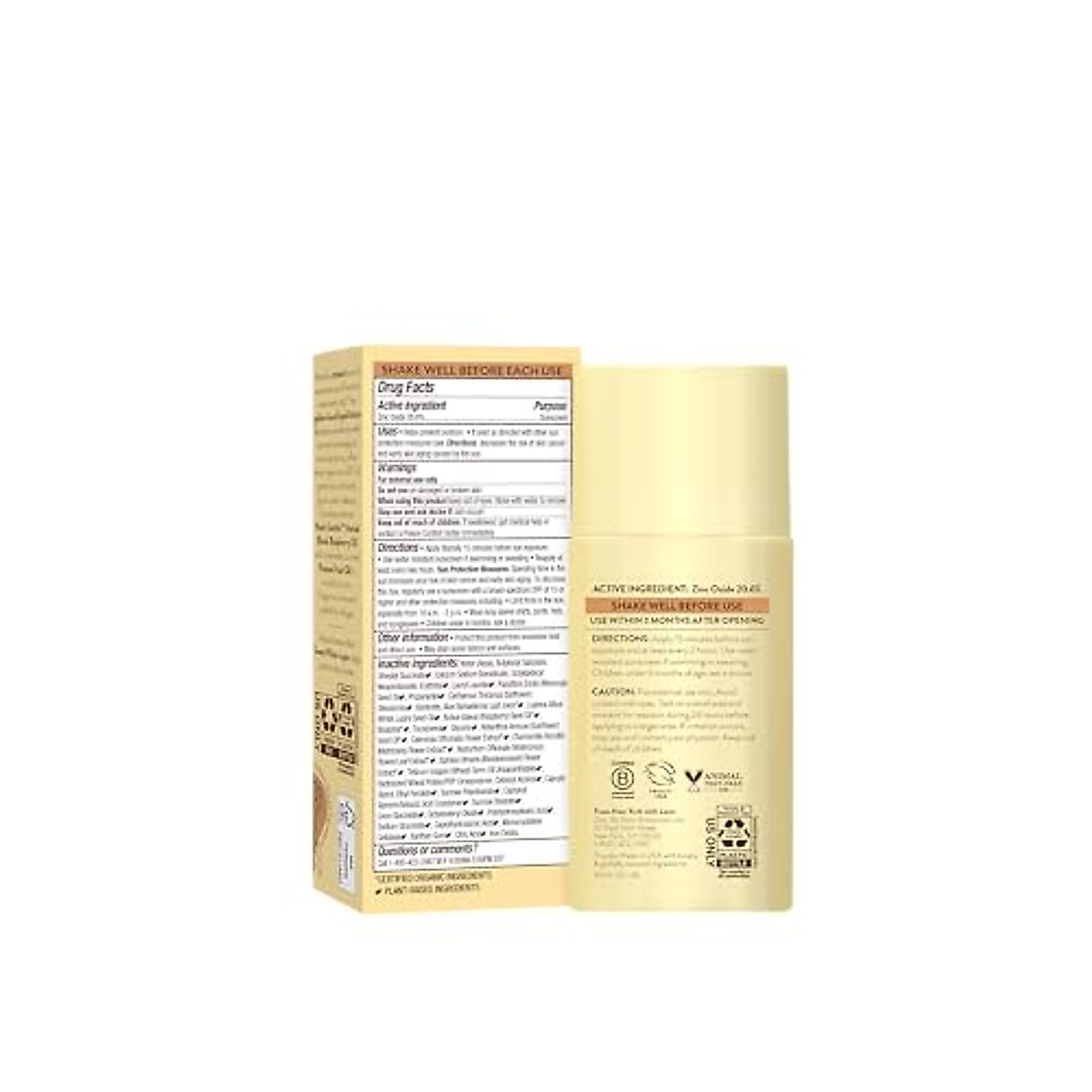 Babo Botanicals Daily Sheer Tinted Mineral Sunscreen Fluid SPF50 - Natural Zinc Oxide - Passion Fruit Oil - Golden-Hued Tint - Fragrance Free - Ultra-Lightweight - For Face - For all ages