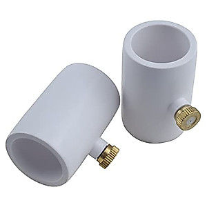 MARRTEUM 1/2 Inch PVC Fittings with Brass Mist Nozzles Furniture Grade SCH40 Pipe Coupling for Greenhouse Shed Outdoor Cooling Misting System [Pack of 6]