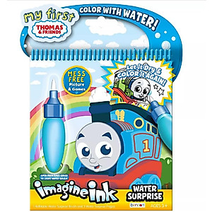 Water Painting Books Set for Toddlers Kids Ages 3-5 ~ 3 Pack No Mess Paint with Water Books with Water Surprise Brushes Thomas the Train, Mickey Mouse, Paw Patrol