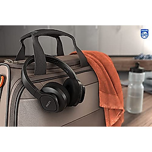 Philips A4216 Wireless Sports Headphones, up to 35 Hours Play time, Washable Cooling Ear-Cup Cushions, IP55 Water/dust Protection, Bluetooth + 3.5 mm Audio Port, Built-in Microphone TAA4216BK