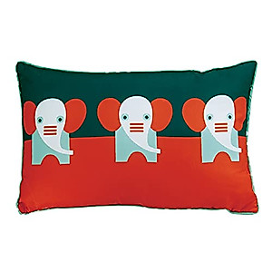 Chic Home Marsh 4 Piece Reversible Quilt Set Cute Elephant Friends Youth Design Bed in a Bag-Decorative Pillow Shams Included, Full, Multi Color