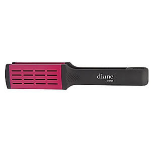 Diane Ceramic Straightening Brush with Nylon Bristles for Smoothing and Styling Thick Coarse Hair, Double-Sided Hair Straightener Brush