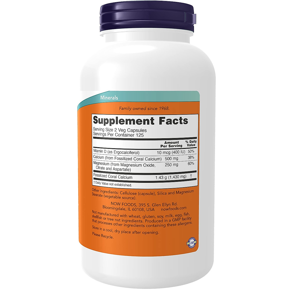 NOW Supplements, Coral Calcium Plus, Bone Health*, Healthy pH Balance*, 250 Veg Capsules