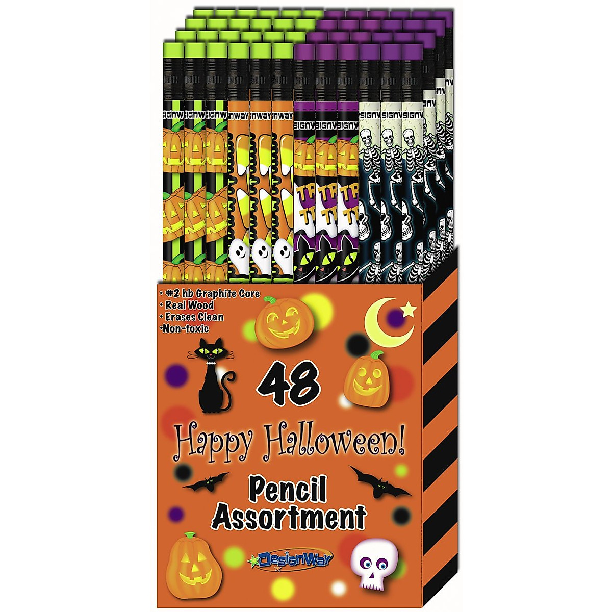 DesignWay Halloween Pencil, 48-Pack