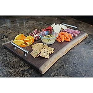 Arbordown- Solid Wood Live Edge Serving Tray (Walnut, Large 150")