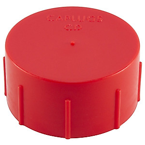 Caplugs ZTC20Q1 Plastic Threaded Plastic Cap for Flared JIC Fittings. to fit Thread Size 1-5/8-12" CD-TC-20, PE-LD, to Fit Thread Size 1-5/8-12", Red (Pack of 15)