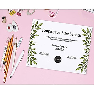 Stationery Paper - 96 Pack Leaf Themed Printer Friendly Letter Size Sheets - 8.5 x 11 Inches