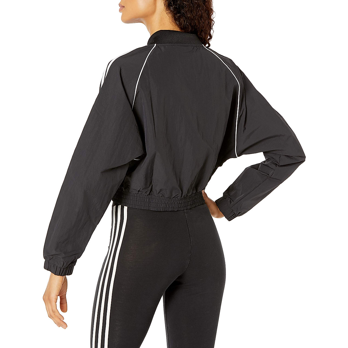 adidas Originals Women's Short Track Top, Black, Small