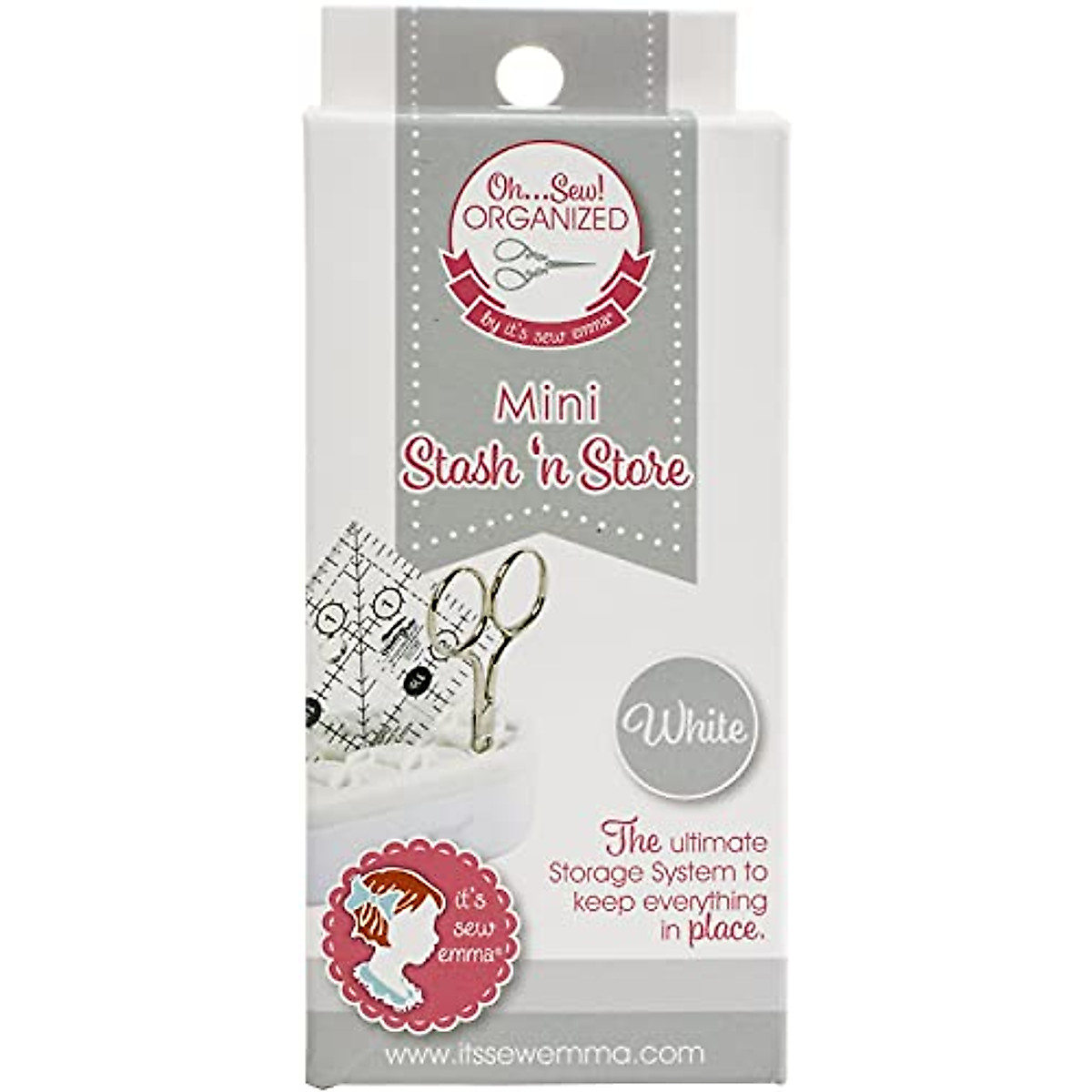 It's Sew Emma The Mini Stash N Store White Organizer