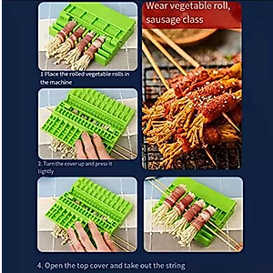 LUOY The New Multifunctional Kebab Tool can be reused Quickly Beef Meat Vegetable skewers Barbecue Tool Kitchen Gadgets