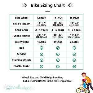 JOYSTAR 16 Inch Kids Bike with Training Wheels for Ages 4-7 Years Old Girls Bike Toddler Bike Beach Cruiser Kids Bicycle Green