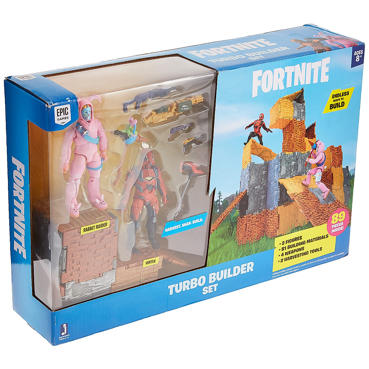 FORTNITE Turbo Builder Set 2 Figure Pack, Rabbit Raider & Vertex