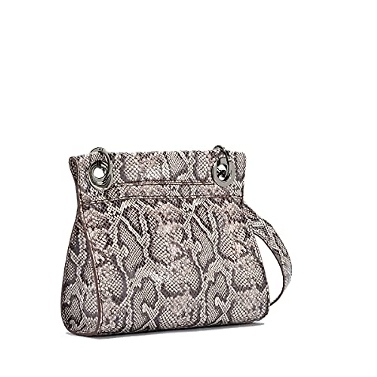 Hammitt Tony Small Tony Black Grey Snake Gray Crossbody Gunmetal Leather Bag Handbag NEW