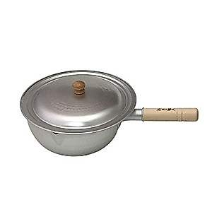 Taniguchi Metal Snow Flat Pot, Deep Type, 8.7 inches (22 cm), Made in Japan