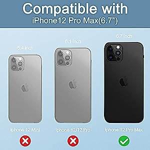 MixMart Designed for iPhone 12 Pro Max Case Waterproof Built-in Screen Protector Shockproof Dustproof Full Body Protective Cases Cover for iPhone 12 pro max Phone Case 6.7inch 2020 Women Men Black