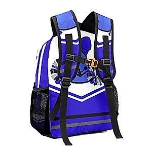 Zaaprint Customized Bright Blue Cheer Cheerleaders Waterproof Backpack with Name for Hiking Camping Picnic