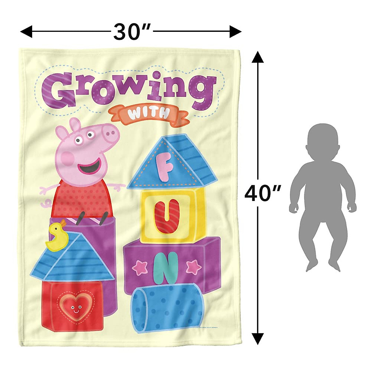 LOGOVISION Peppa Pig Lightweight Baby Blanket, 30"X40", Baby Blanket Design Unisex for Infants Girls & Boys