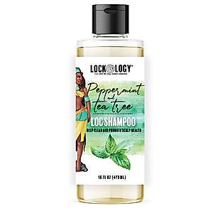 Lockology Loc Shampoo Dreadlock Shampoo with Peppermint Tea Tree, Organic Shampoo For Dreads | Dreadlock Hair Products