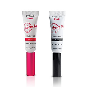 NOON'S UP Eyelash Glue (Black) - Super Strong Hold Eyelash Adhesive | Waterproof Eyelash Glue | Hypoallergenic Lash Glue for Sensitive Eyes | Black Eyelash Glue That Blends Naturally (0.14 Fl. Oz.)