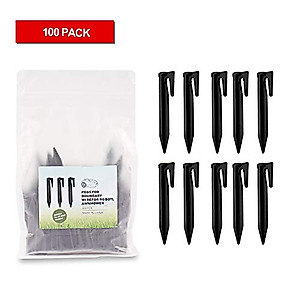 (100 Pcs) 3.3’’ Lawn Stake Kit Insert into Soil to Fix The Marginal Line, Garden Lawn Netting Camping Tent Home Gardening, Plastic Pegs for Installation Boundary Wire and Robot Lawn Mower