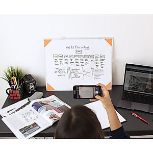 Rocketbook Beacons Smart Stickers for whiteboards, Triangles, Orange, 2.5"h, 4/Pack