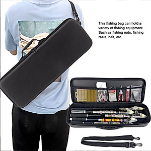 RiToEasysports Fishing Tackle Storage Bag, Lightweight Waterproof Multifunctional Fishing Tool Bag with Shoulder Straps Fishing Rod and Its Accessories