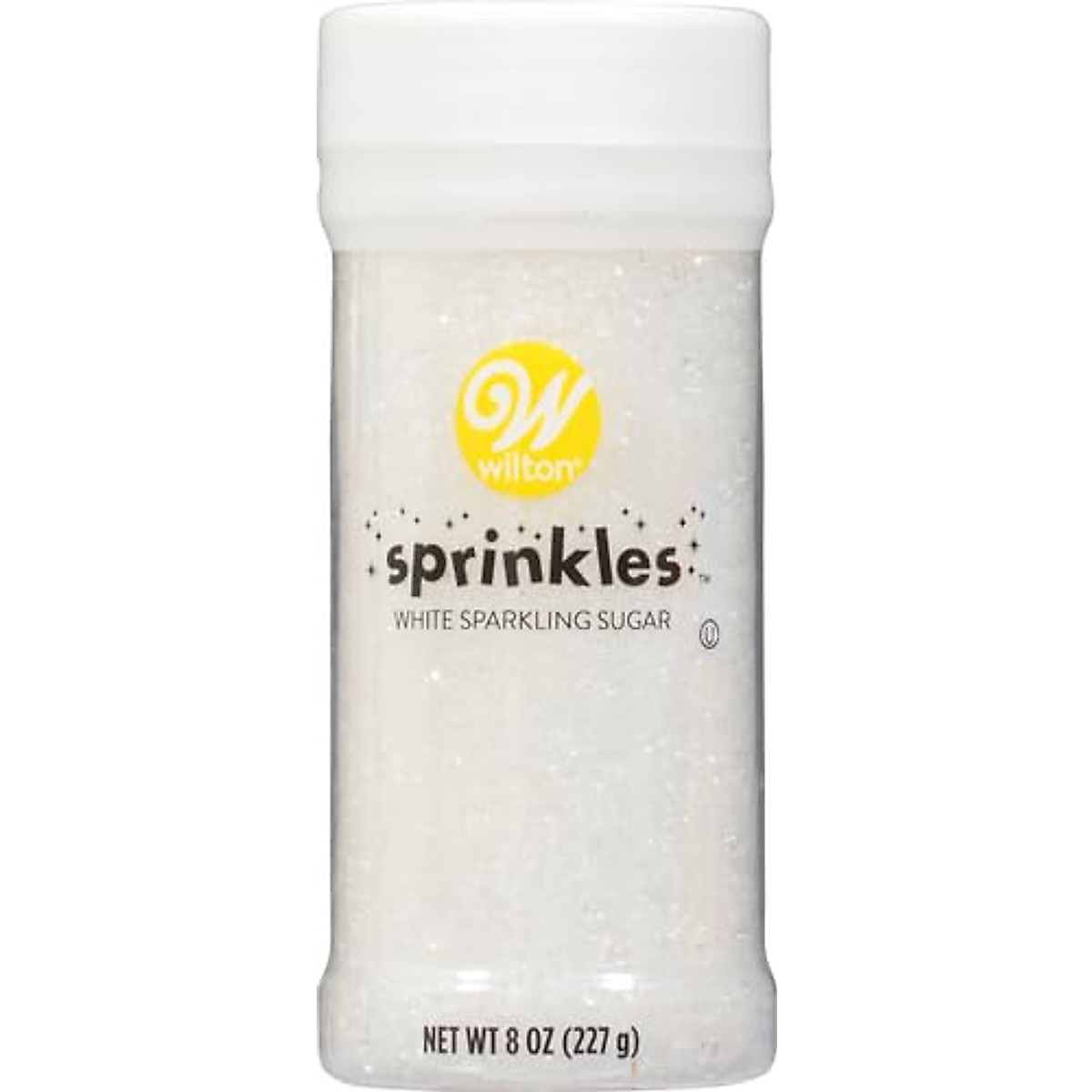 Wilton White Sparkling Sugar, Glamour White Sprinkles for Cakes & Cookies, 8 oz.