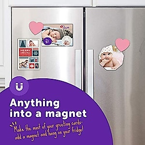 kedudes Flexible Adhesive Magnetic Sheets Paper 4x6 Inch - Peel and Stick, Works Great for Pictures, Cuts to Any Size, Pack of 12 Black