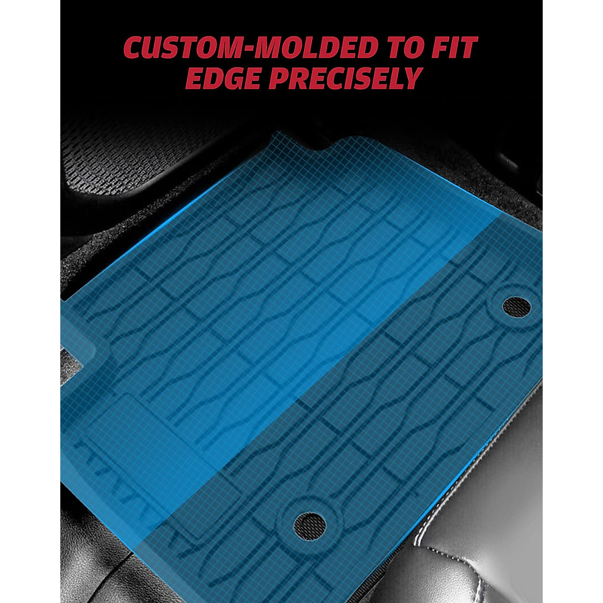 A & UTV PRO Floor Mats Fit for 2021 2022 2023 2024 Jeep Grand Cherokee L/WL, All Weather Floor Liners Full Kit for Three Row Models, Replace OEM 82216639AA,82216640AA,82216152AC, 3 Row