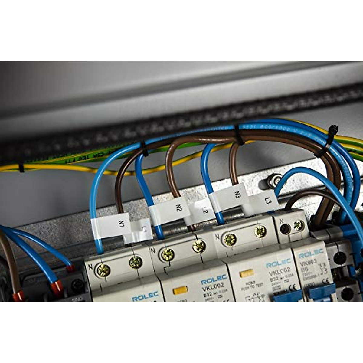 Brother TZe-FX241 Labelling Tape Cassette, Black on White, 18mm (W) x 8M (L), Flexible ID, Brother Genuine Supplies