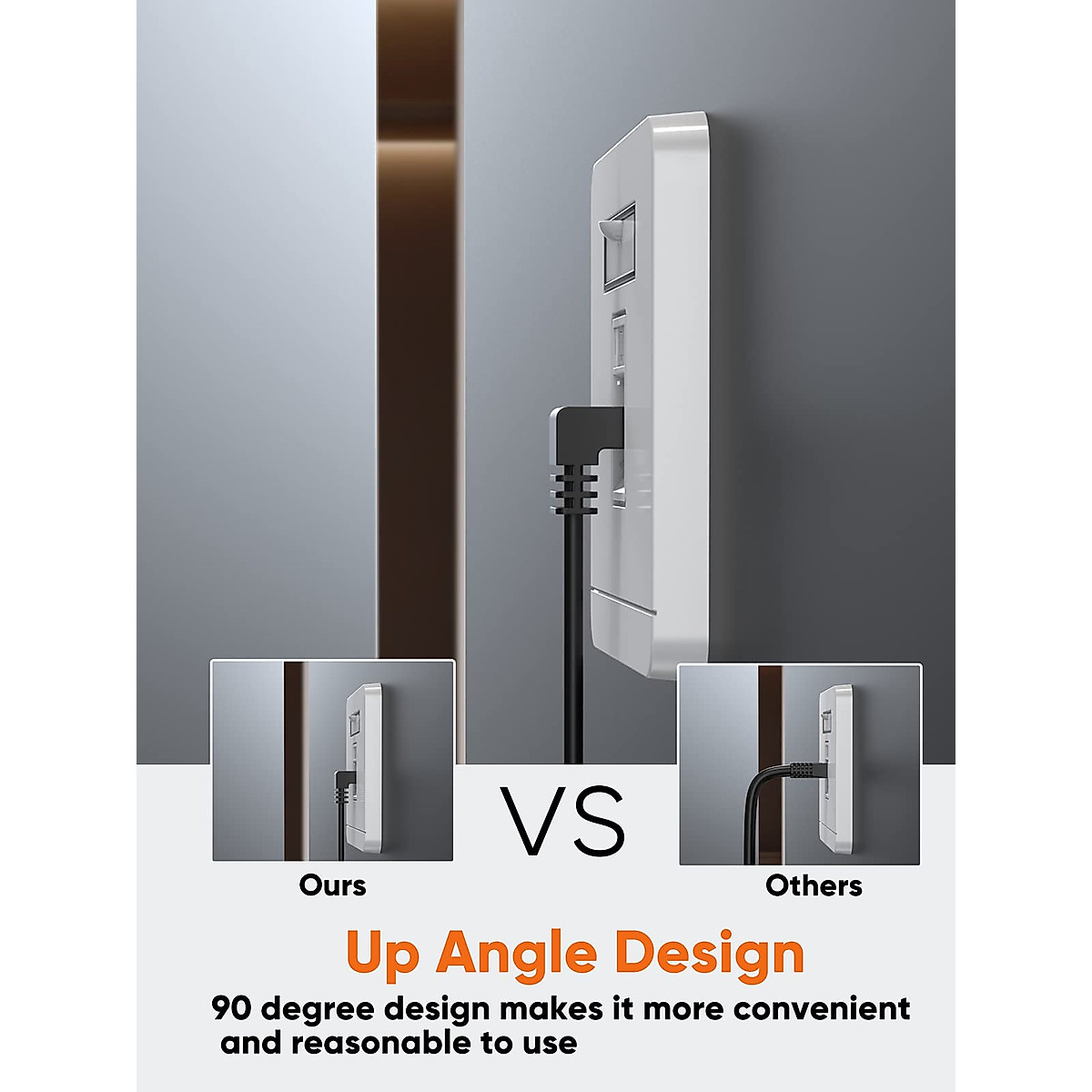 CableCreation Ultra Slim Cat6a Ethernet 10ft Long Cable OD 2.8mm, Down Angle LAN Super Light Cord, High Speed 10G UTP Network Patch Cable, Internet Wire for PC,Router, Modem, Printer,TV Box/PS5, 3M