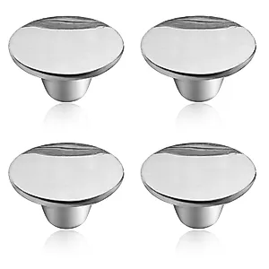 Uenhoy 4 Pcs Dutch Oven Knob Stainless Steel Pan Pot Lid Handle Replacement Knobs for Le Creuset, Aldi, Lodge and Other Enameled Dutch Oven, Silver