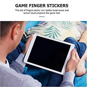 Hemobllo 50pcs Game Finger Stickers Sensitive Touch Screen Sticker bood Tape Mobile Game Controller Finger Covers Grip Tape Carbon Fiber Tape Sweat-Resistant Finger Sticker Non-Slip Handle