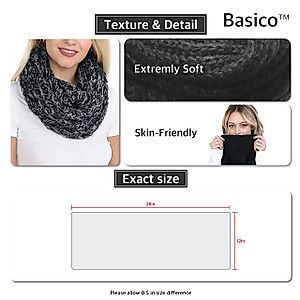 BASICO Adult Chunky Scarf for Women Circle Loop Infinity Scarves for Woman (Autumn)