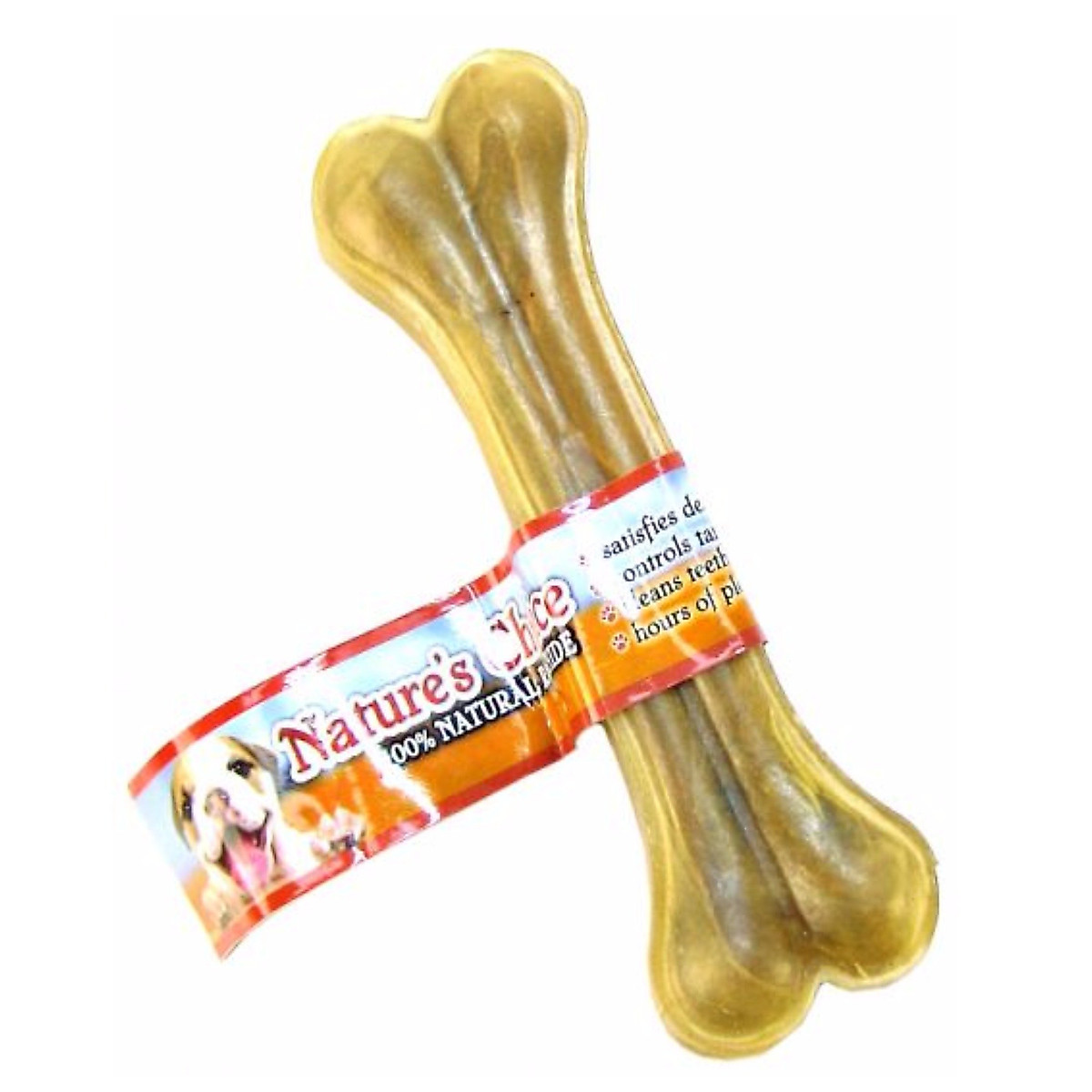 Loving Pets Natural Pressed Rawhide Bone Dog Chews 6.5 Inch