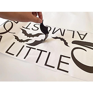 Tenelat A Little Boo is Almost Due Baby Shower Decal for Balloon Arch - Halloween Boo Backdrop Sticker,Bat First Birthday Photography Background, Kids 1st Birthday Party Decor (A Little Boo Decal)