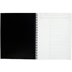Cambridge 06122 Action Planner Side Bound Business Notebook, 7 1/2 x 9 1/2, Black, 80 Sheets