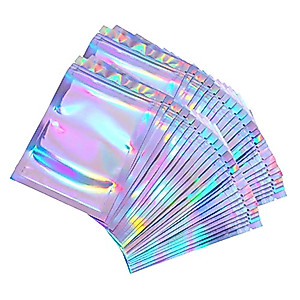 NUOBESTY 200 Pcs Plastic Bag Glitter Earrings Bead Earrings Plastic Earrings Dime Bag Self Sealing Bag Snack Sealing Bag Self-Sealing Jewelry Bag Earring Bags Shiny Jewelry Bag Self-Locking