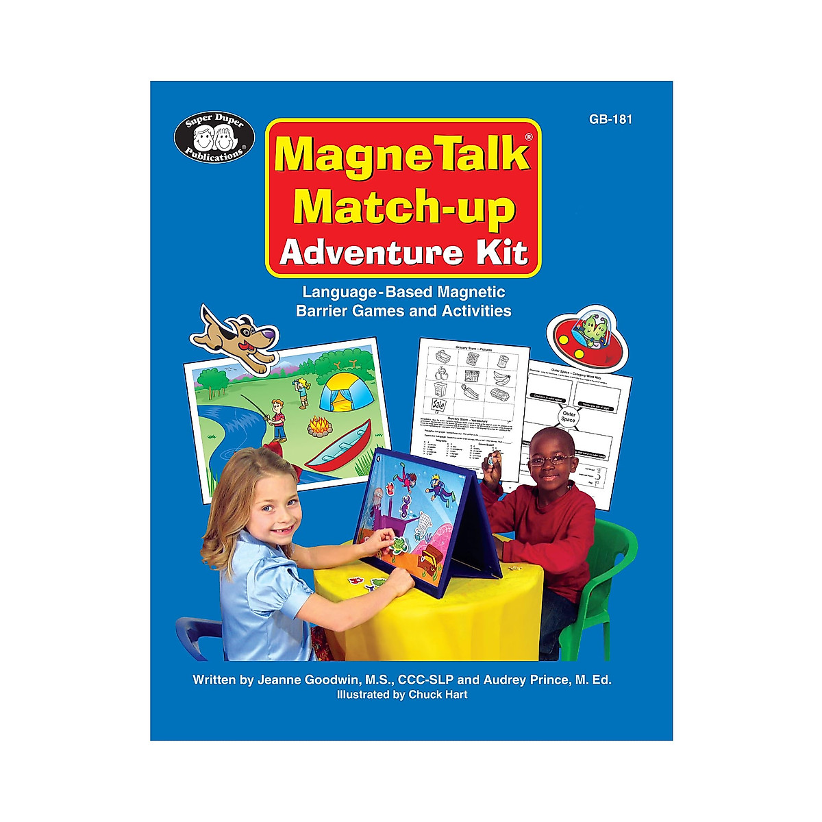 Super Duper Publications | Magnetic Adventure Stories Match-Up Barrier Game | Vocabulary, Basic Concepts, Following Directions, Reasoning, Listening, Categories, & Rhyming | Educational Resource