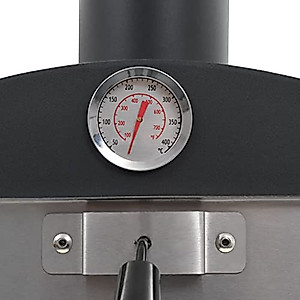 CHARMMA Charcoal Fired Outdoor Pizza Oven With Fireclay Stones Heavy Duty Outdoor Oven For Pizzas,Bread,Cakes or Pies BBQ Oven Smoker With Built-in Thermometer