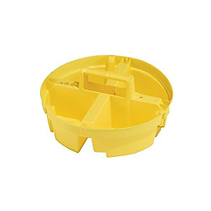 Bucket Boss - Bucket Stacker Small Parts Organizer, Bucket Organization (15051), Yellow & 08010 Bucket Grip, Black