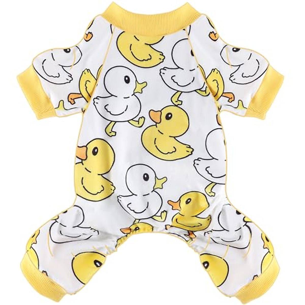Dog Pajamas for Boy Girl, Velvet Dog Pjs Puppy Clothes, Animal Prints Pet Clothes Female, Fall Pet Sweater Teacup Puppy Outfit (Duck, Medium)