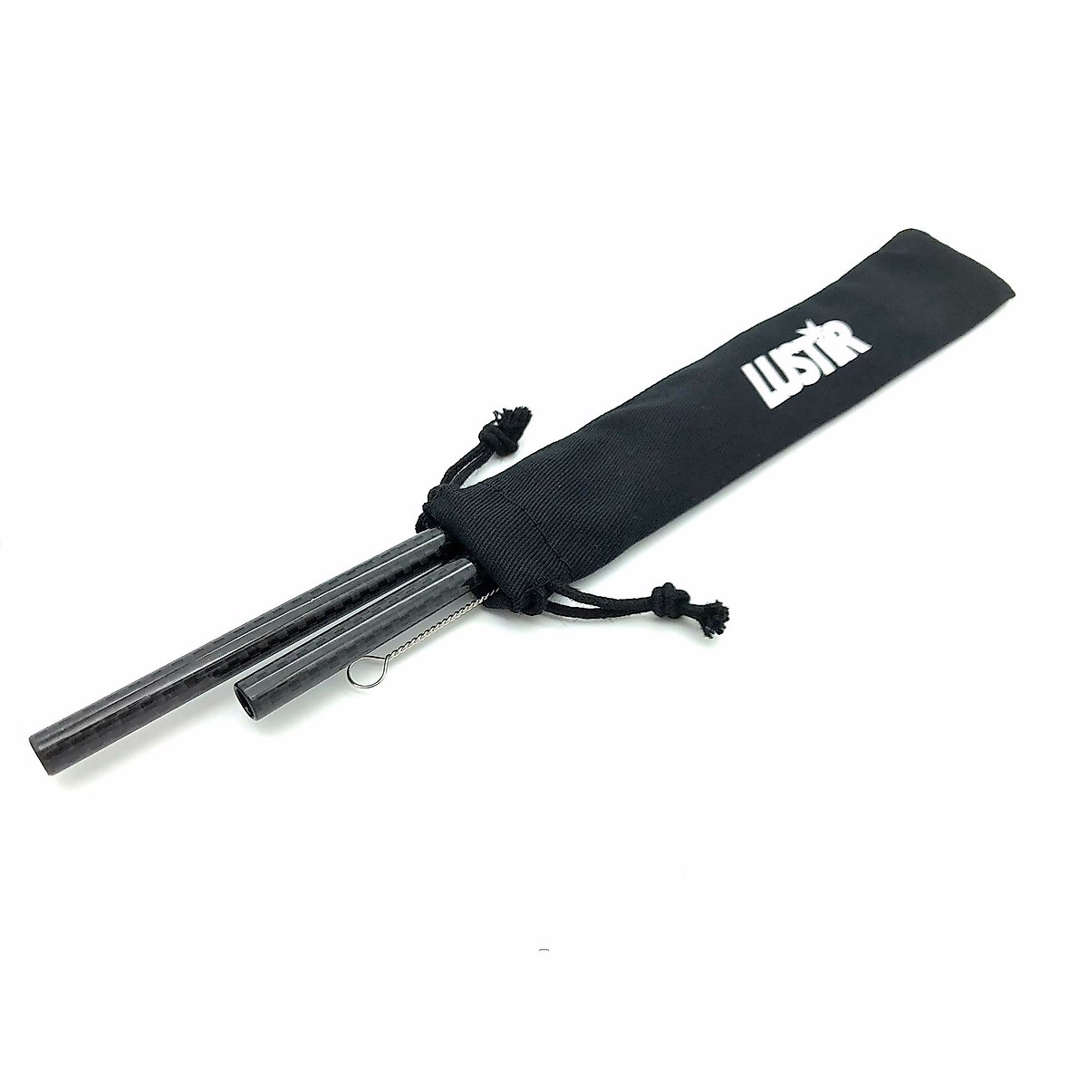 Carbon Fiber Reusable Drinking Straws - 2-Pack