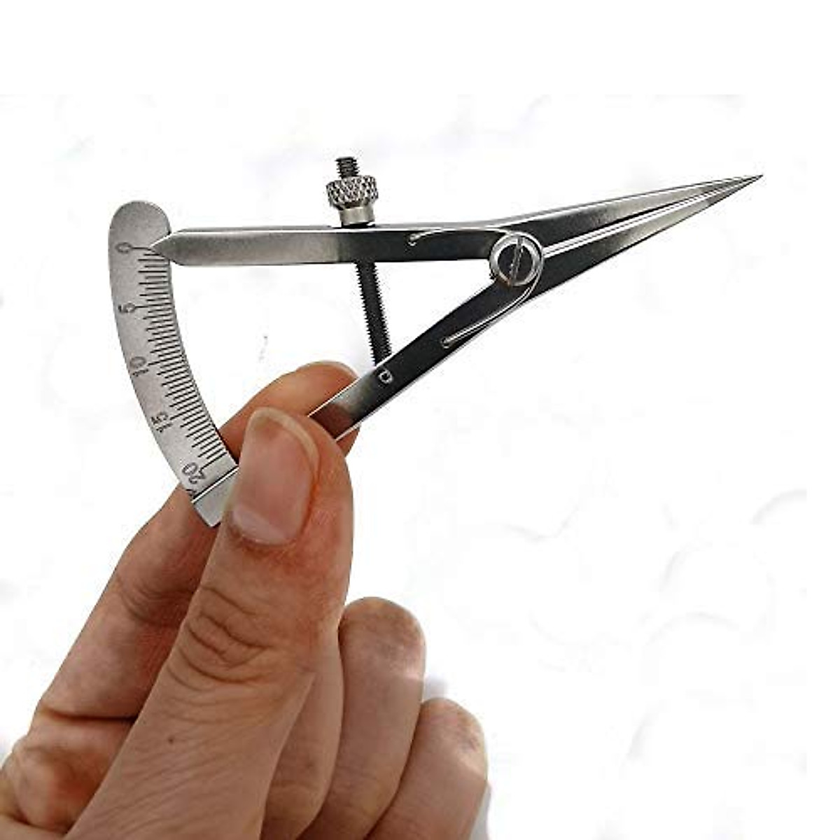 XIAN 3.5 Inch Adjustable Marking Gauge Mini Edge Press - Pitch Gauge DIY Leather Craft Tool, Precision Spring Dividers Calipers Compass Measuring Tools for Woodworking, Metalwork, Engineering