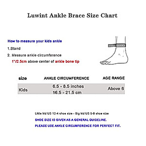 Luwint kid Compression Ankle Brace - Knitted Ankle Sleeve Sock Support for Sprains Arthritis Tendonitis Running Fitness, 1 Pair Black