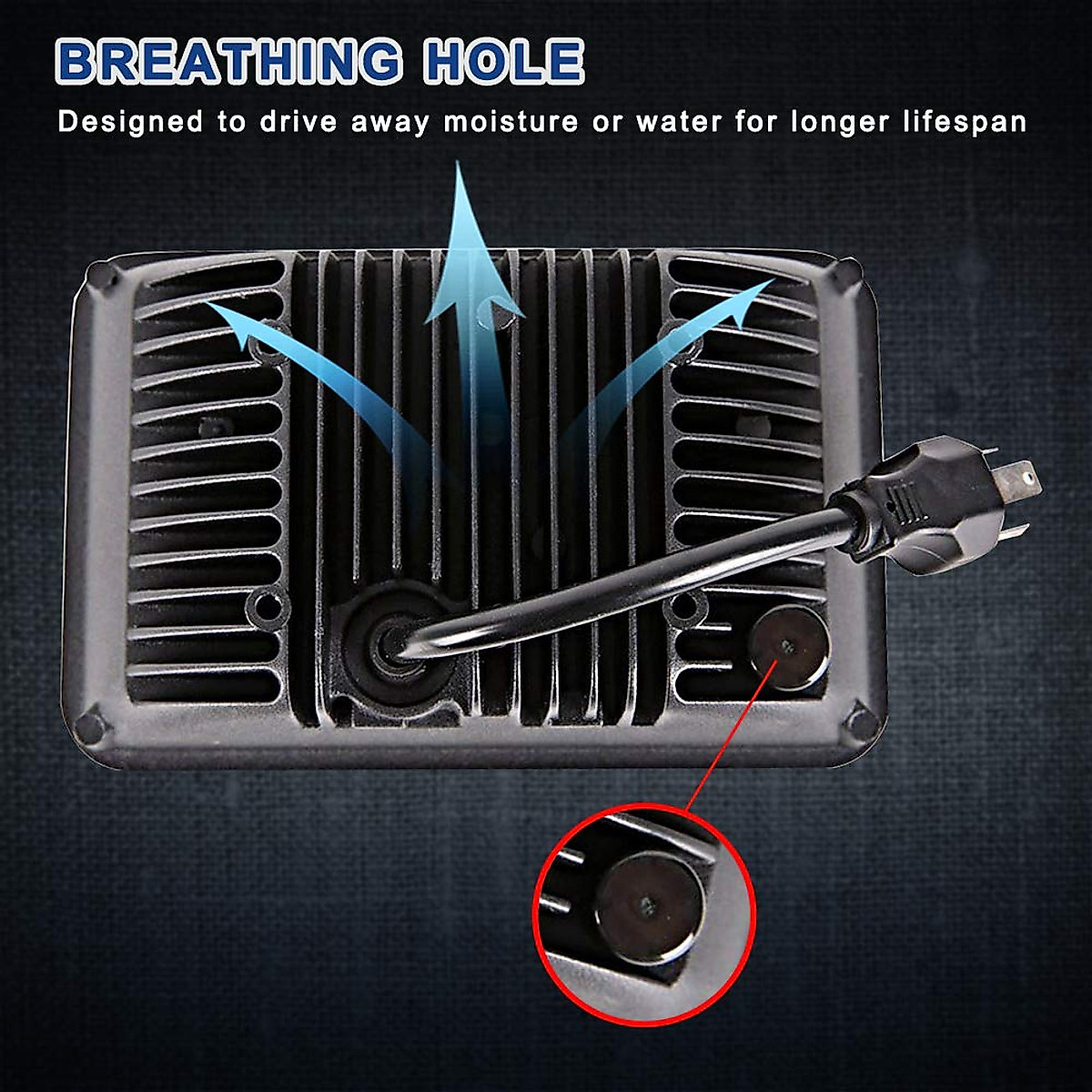 Dot Approved 4x6 Inch LED Headlights Hi/Lo Sealed Beam Replace Projector Rectangular H4651 H4652 H4656 H6545 Headlamp Peterbil KW Kenworth Freightinger Ford Probe Chevy Oldsmobile Cutlass 4PCS