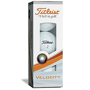 Titleist Velocity Golf Balls, White, Prior Generation (One Dozen)