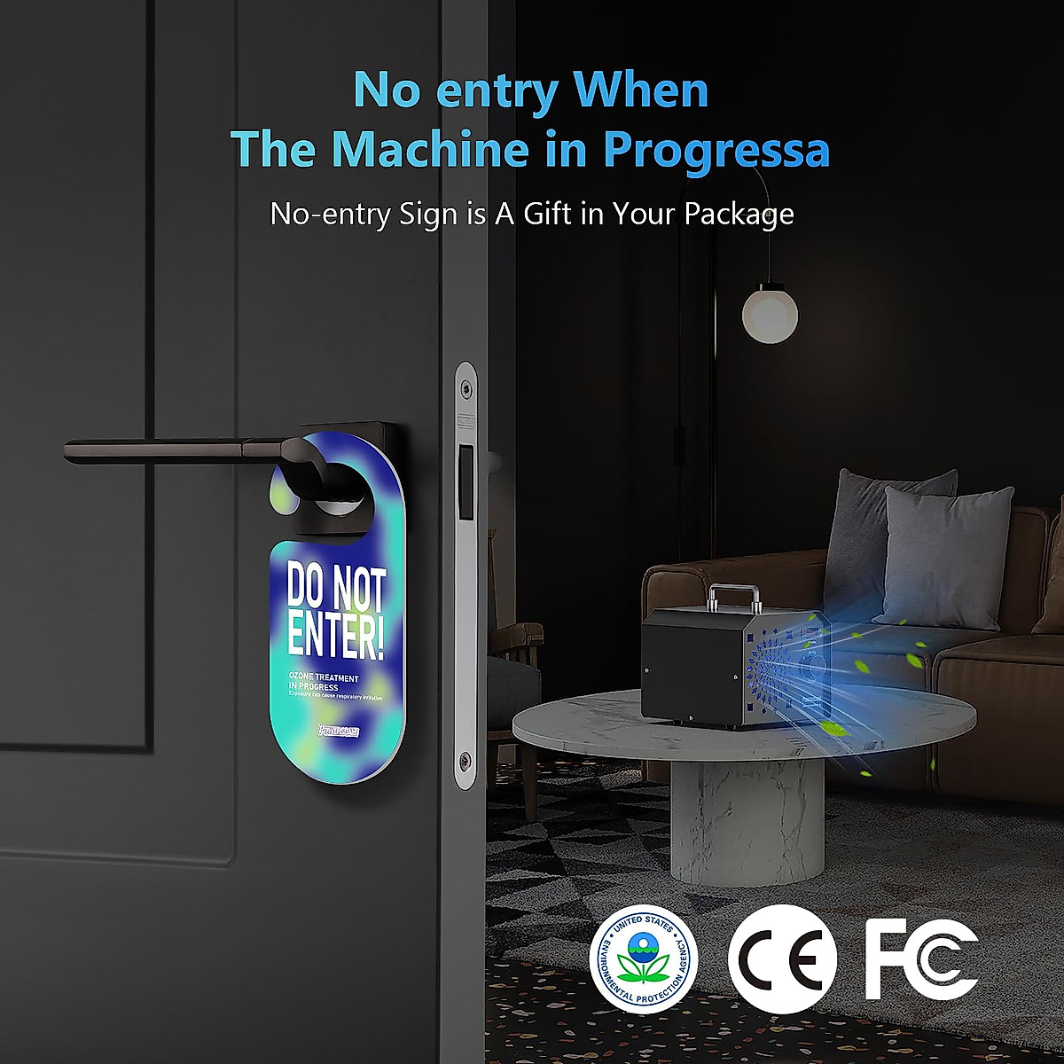 PowerScale Ozone Generator 75,000mg/h OZB1 Ozone Odor Eliminator Commercial Ozone Machine Odor Removal, For Home, Car, Pet Room Ozone Machine - High Capacity Ionizer Ozone Air Purifier, Black