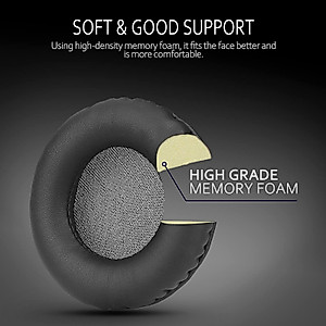 Krone Kalpasmos 75mm Earpads for AKG K518LE/Audio Technica ATH S200BT/Sony MDR-NC6/JVC On-Ear Headphones (full list inside) Black protein leather Gray dustproof earmuffs